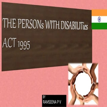 THE PWD ACT1995 | PPTX