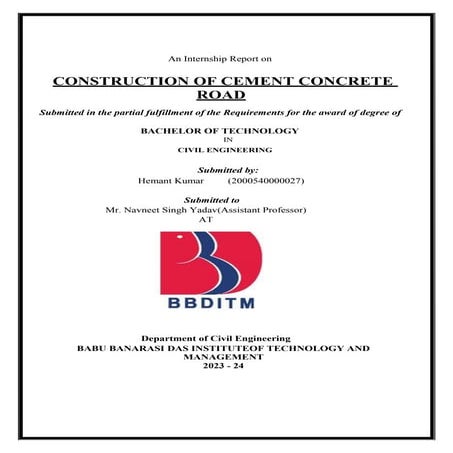 Construction of cc_road | PDF