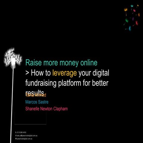 Raise more Money Online with Australian Digital Fundraising Platforms | PPT