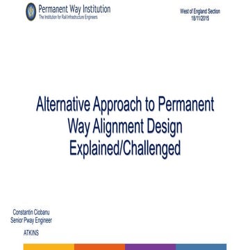 Alternative Approach to Permanent way Alignment Design | PDF