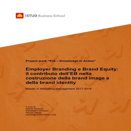 Project Work Master ISTUD Employer branding e brand equity | PDF