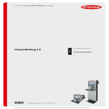 Virtual_Welding_2.0 operating manual Fronius | PDF