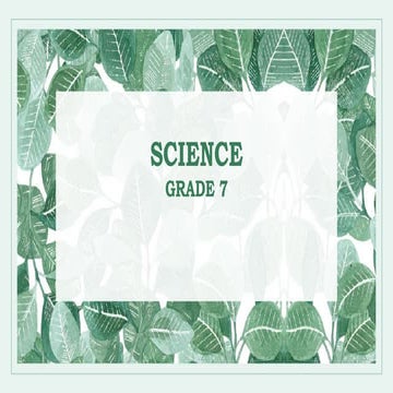 Powerpoint for Grade Seven Science Second Quarter | PPTX
