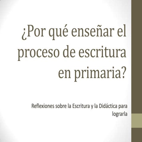 Pwp s7- proceso de escritura en primaria | PPTX