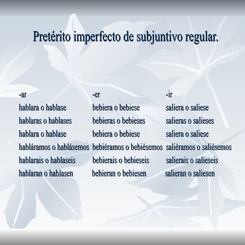 Spanish. Imperfecto subjuntivo, pedir y dar consejo, | PPT