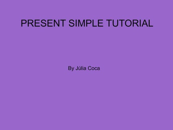 Present simple ok | PDF