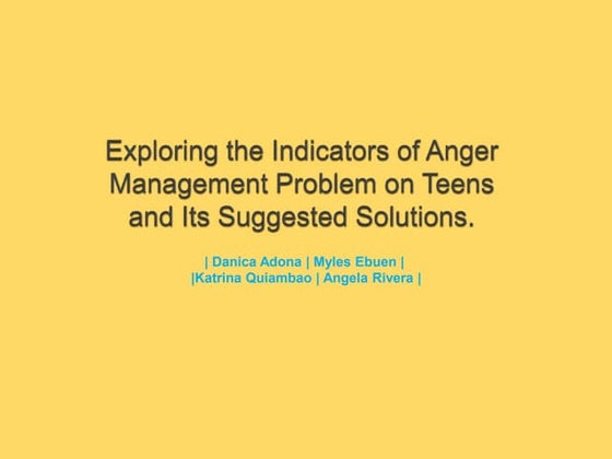 Group Therapy for Anger Management Curriculum | PDF