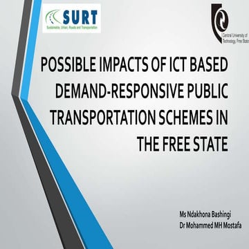 Possible impacts of ICT based demand-responsive public transportation ...