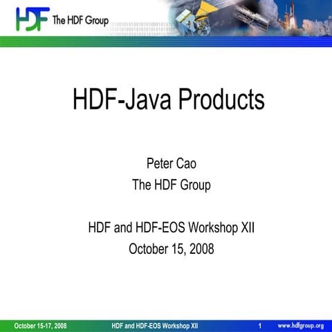 Hdfview And Hdf Java Products Ppt
