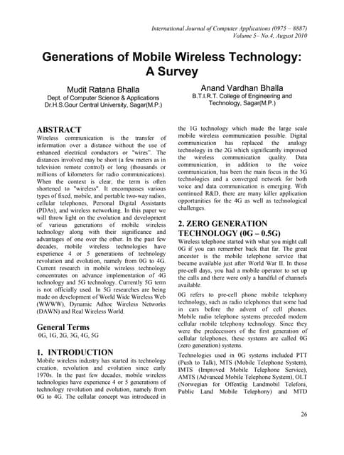 Evolution of mobile radio communication | PPTX
