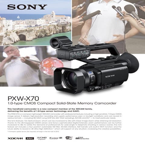 Sony PXW-X70 Camcorder | PDF