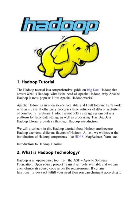 Hadoop Tutorial for Beginners | PDF Hadoop Tutorial for Beginners | PDF