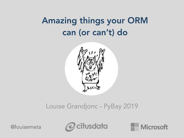 Amazing Sql Your Django Orm Can Or Cant Do Ppt
