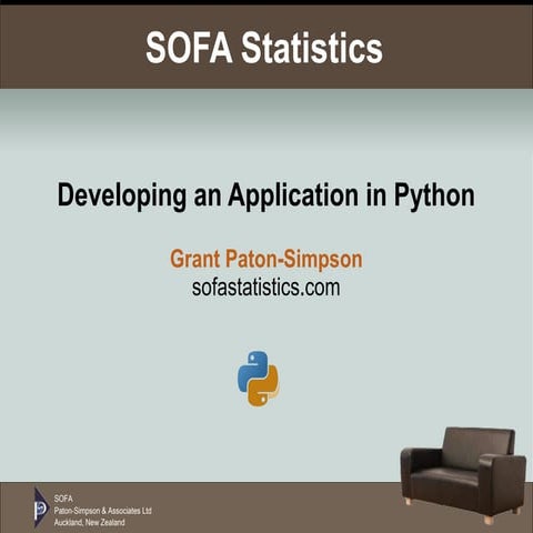 SOFA Statistics - Developing a Python Application | PPT