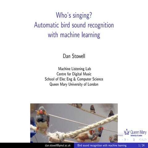Who's singing? Automatic bird sound recognition with machine learning ...