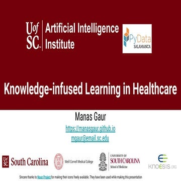 PyData Salamanca knowledge infusion in healthcare | PPT