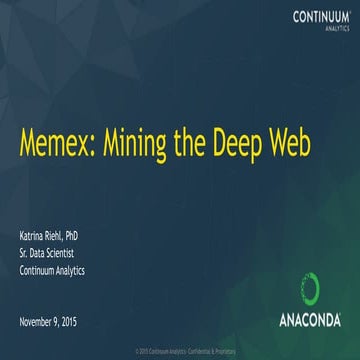 Memex - Pydata, New York 2015 | PDF | Search | Internet