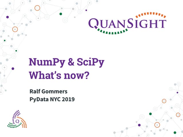 Pydata Nyc Whatsnew Numpy Scipy 2019 Ppt Free Download