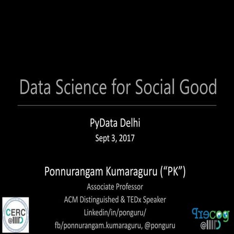 Data Science for Social Good | PPTX