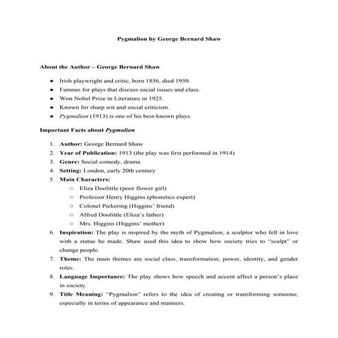 Pygmalion Play by George Bernard Shaw.docx