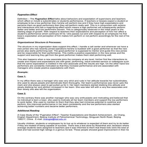 Pygmalion effect | DOC