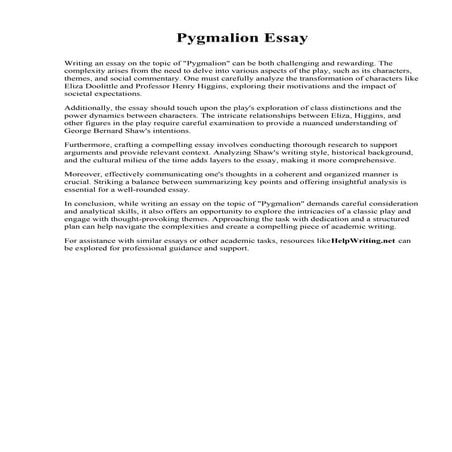 Pygmalion Essay.pdf