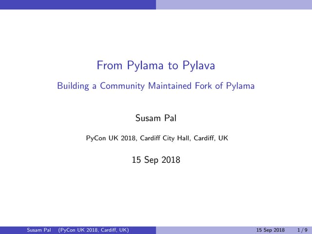 From Pylama To Pylava Susam Pal Pycon Uk 2018 Ppt