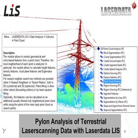 Pylon analysis of LiDAR data with Laserdata LiS | PDF