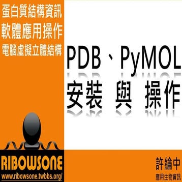 Pymol安裝 與 操作 | PPTX