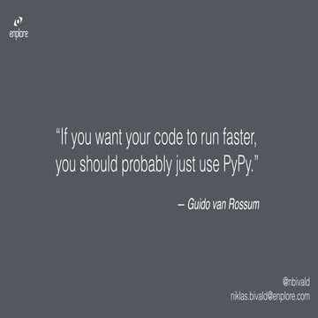Using Pypy Instead Of Python For Speed Ppt