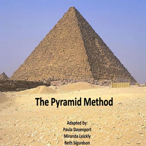 Pyramid Method Presentation Ppt | PPT