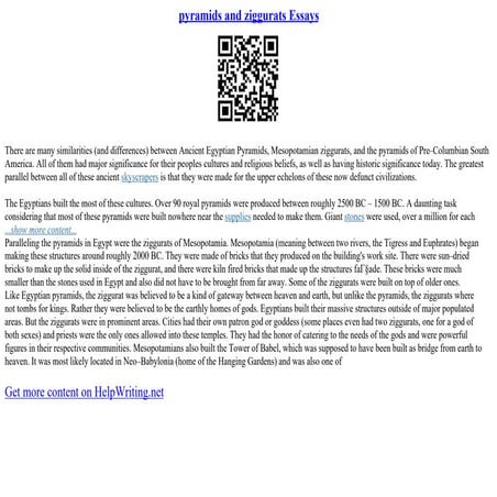 Pyramids And Ziggurats Essays | PPT