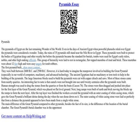 Pyramids Essay | PPT