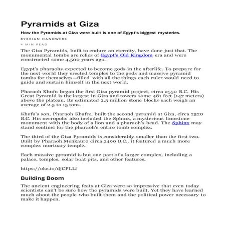 Pyramids of Giza | DOCX