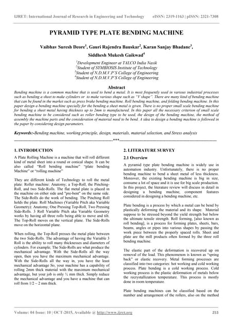 SHEET METAL BENDING MACHINE | PDF