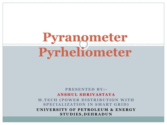 SOLAR RADIATION MEASUREMENT | PDF