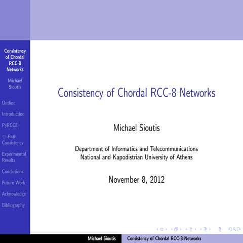 Consistency of Chordal RCC-8 Networks | PDF | Computing | Technology ...