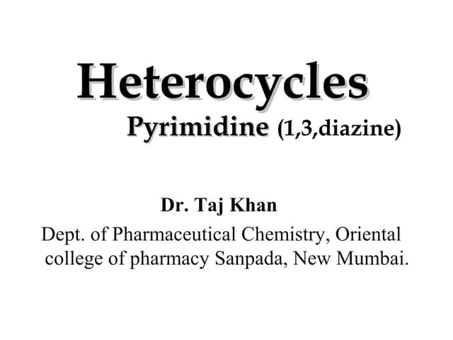 Pyrimidine | PPTX