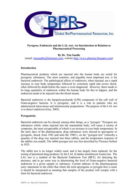 Expt. 9 Test for pyrogens ( rabbit method) | PDF