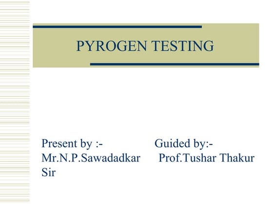 Expt. 9 Test for pyrogens ( rabbit method) | PDF | Chemistry | Science