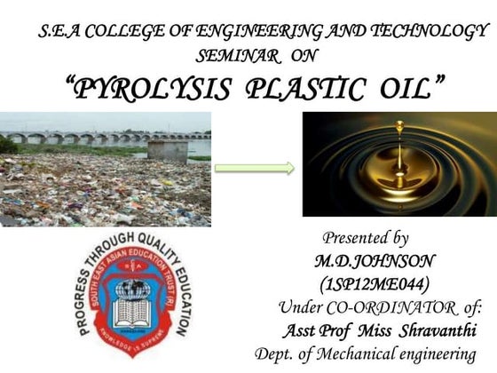 recycling of polymers.pptx includes pyrolysis which is a thermal ...