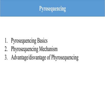 pyrosequencing.pptx | Chemistry | Science