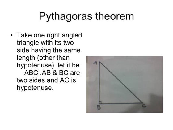 Pythagoras Theorem Explained | PPTX | Physics | Science