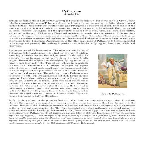 Pythagoras Life Summary