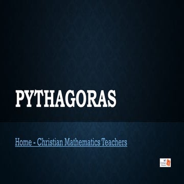 Who was Pythagoras and what did he worship? | PPT