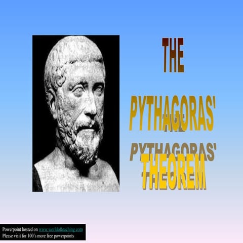 The pythagoras theorem | PPT