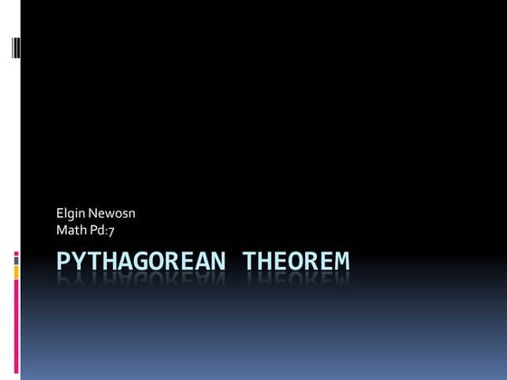 Pythagorean theorem and distance formula | PPT