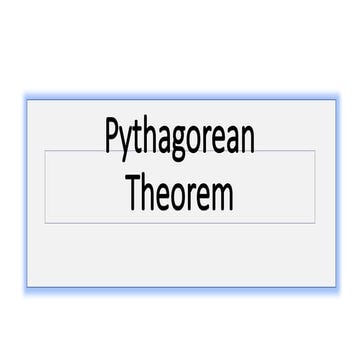 Pythagorean Theorem Third Quarter Math 9 | PPTX
