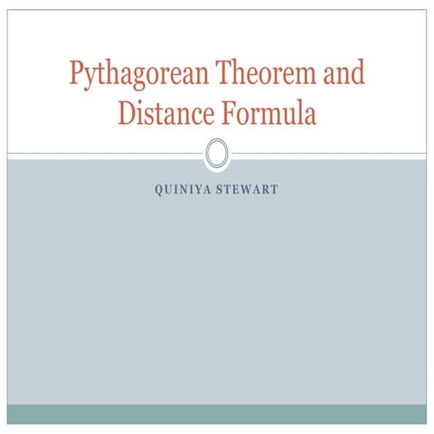 Pythagorean Theorem And Distance Formula | PPTX
