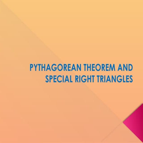 Special Right Triangles | PPT